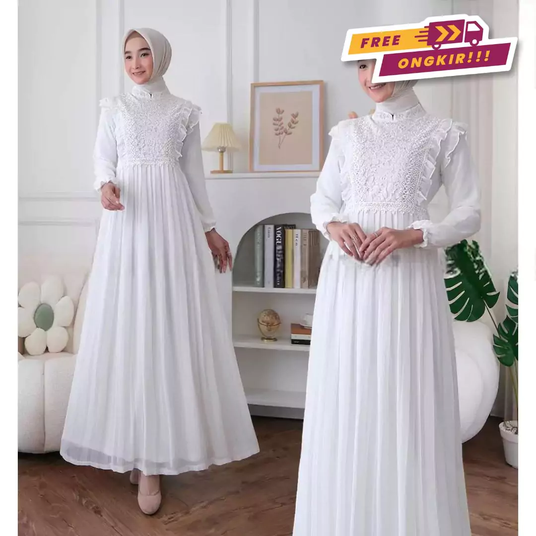 Syafa White Dress - Ukhti Osaka